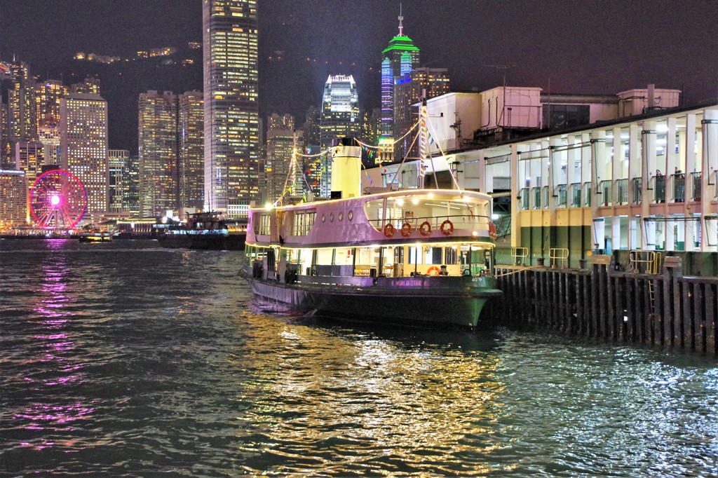 Star Ferry by night (11) – Postcards from the Transition